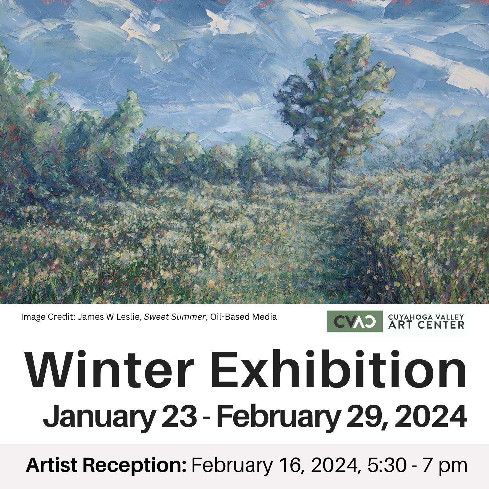 ARTIST RECEPTION: Winter Exhibition | Cuyahoga Valley Art Center